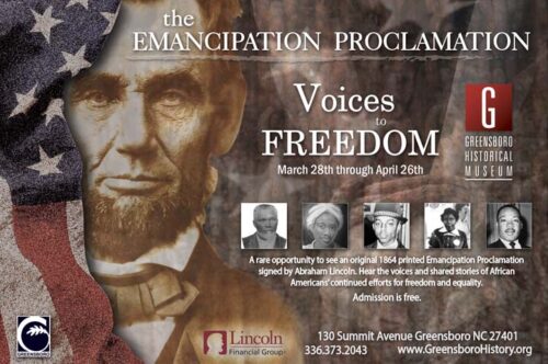 The Emancipation Proclamation: Voices to Freedom | Greensboro History ...